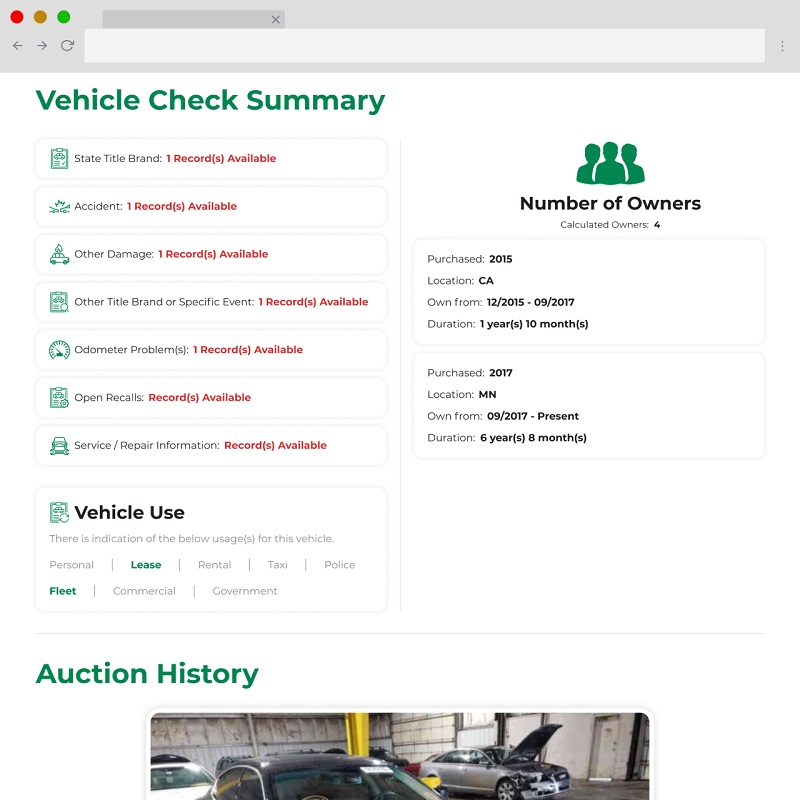 Chassis Number Check | Accurate Vehicle History & Window Stickers