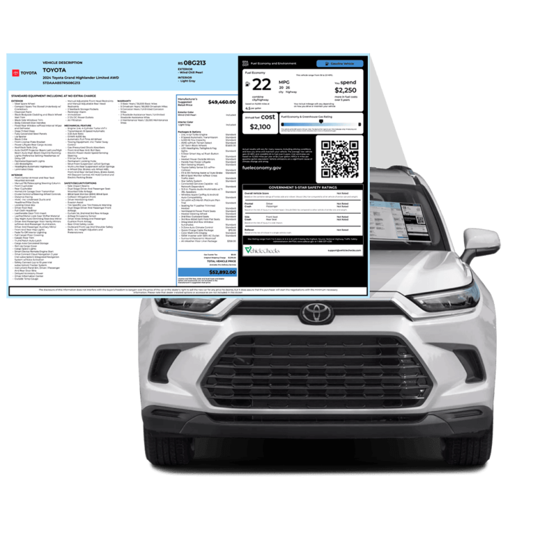 Original Window Stickers Lookup by VIN number | Vehicle checks